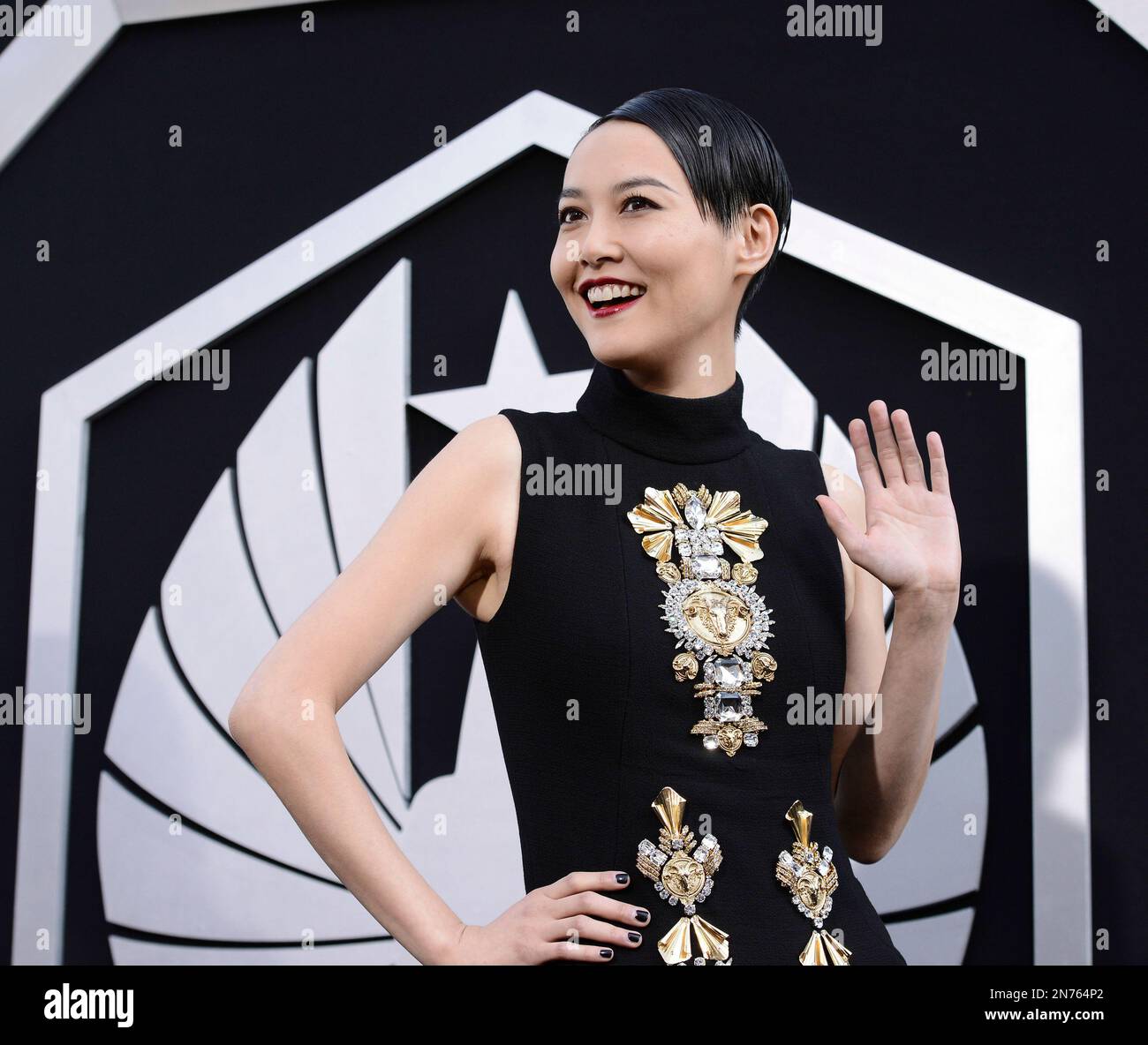 Actress Rinko Kikuchi arrives on the red carpet at the LA premiere of ...