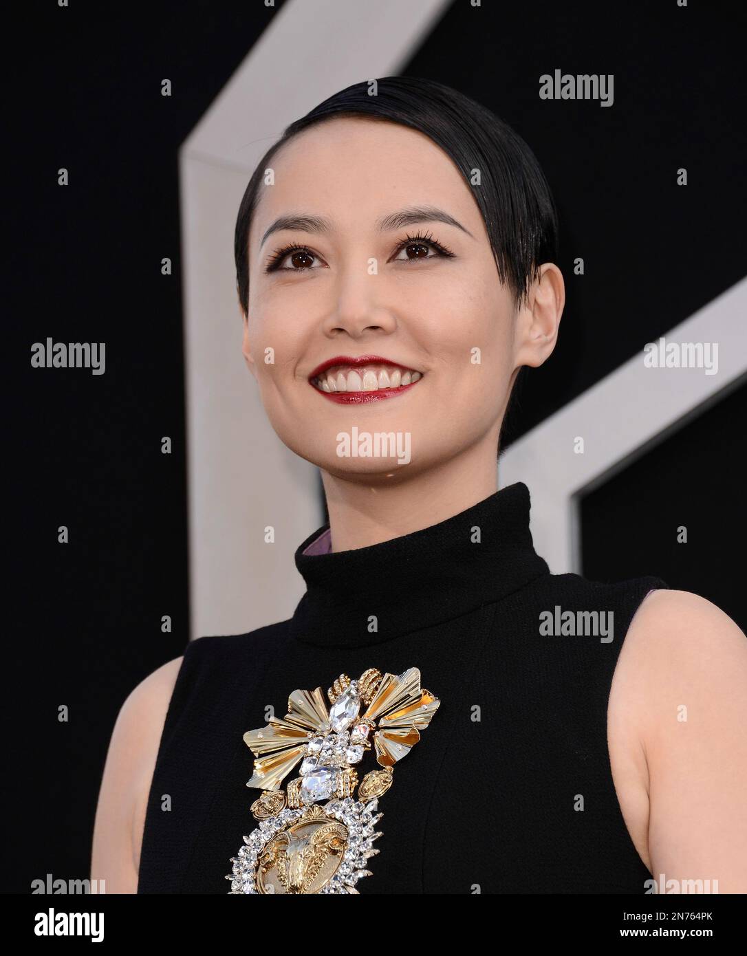 Actress Rinko Kikuchi arrives on the red carpet at the LA premiere of ...
