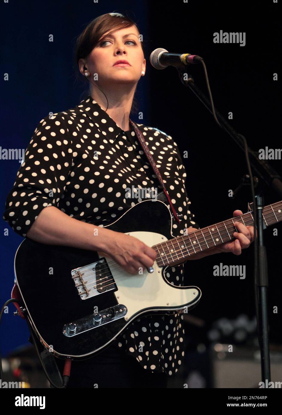 Tracyanne Campbell of the Scottish indie pop band Camera Obscura ...