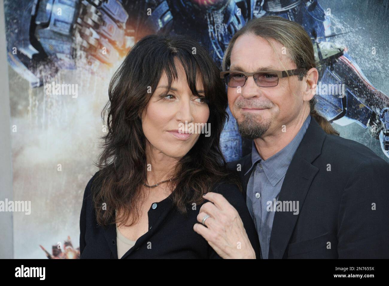 Katey Sagal, at left, and Kurt Sutter arrives at the LA premiere of "Pacific Rim" at the Dolby ...