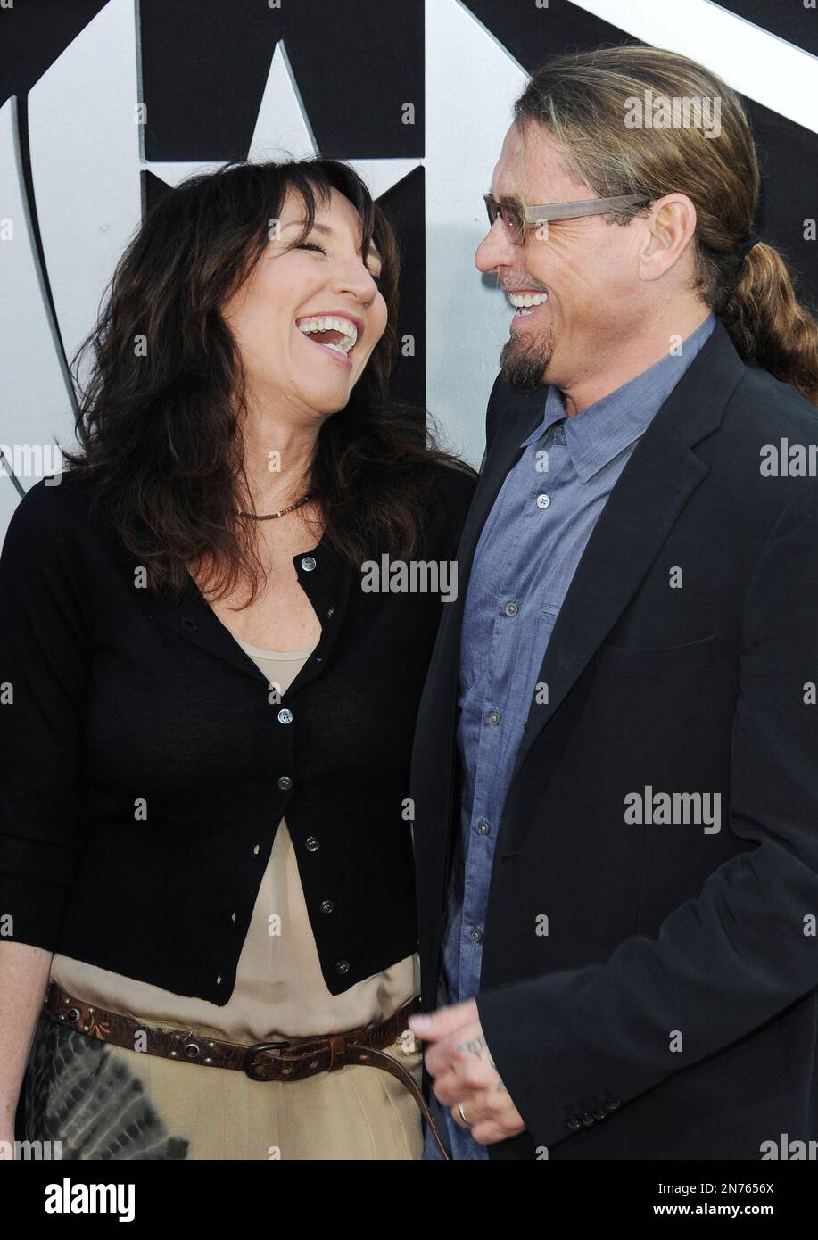 Katey Sagal, at left, and Kurt Sutter arrives at the LA premiere of "Pacific Rim" at the Dolby ...