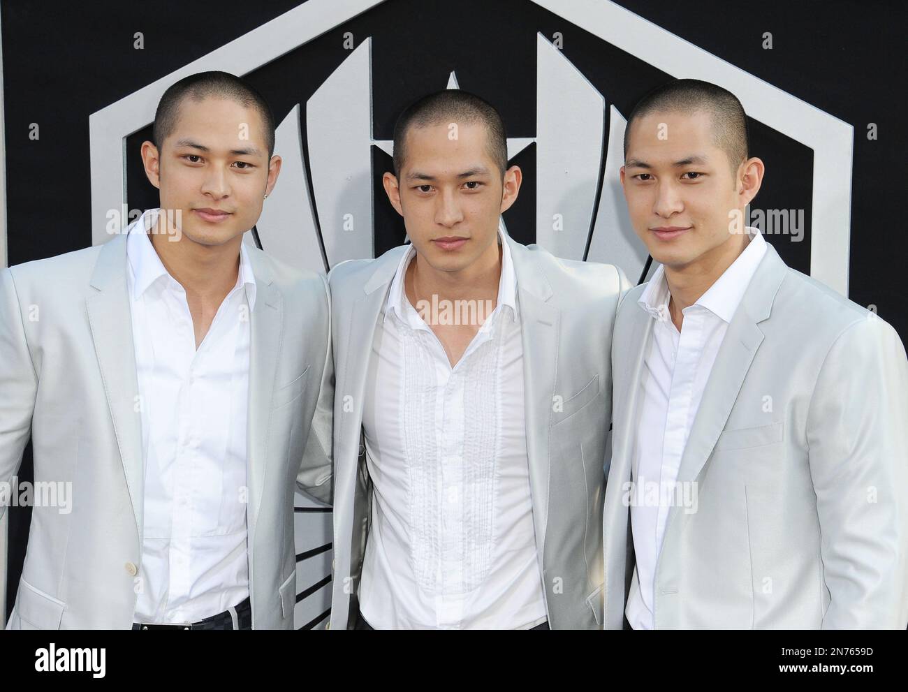 Mark Luu, from left, Charles Luu, and Lance Luu arrives at the LA ...