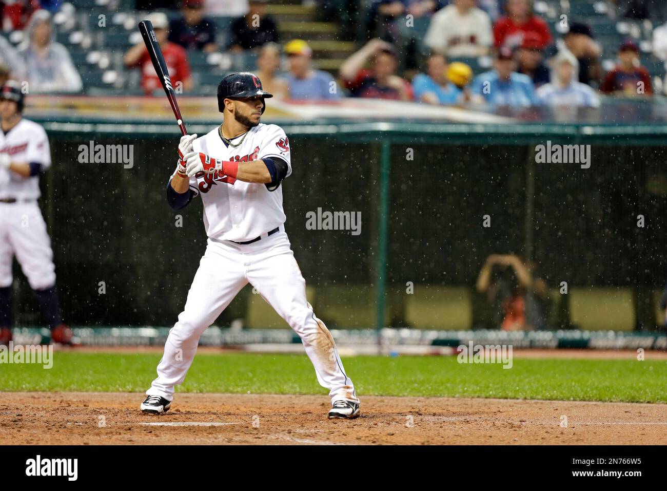 Cleveland Indians' Mike Aviles bats against the Detroit Tigers in a ...