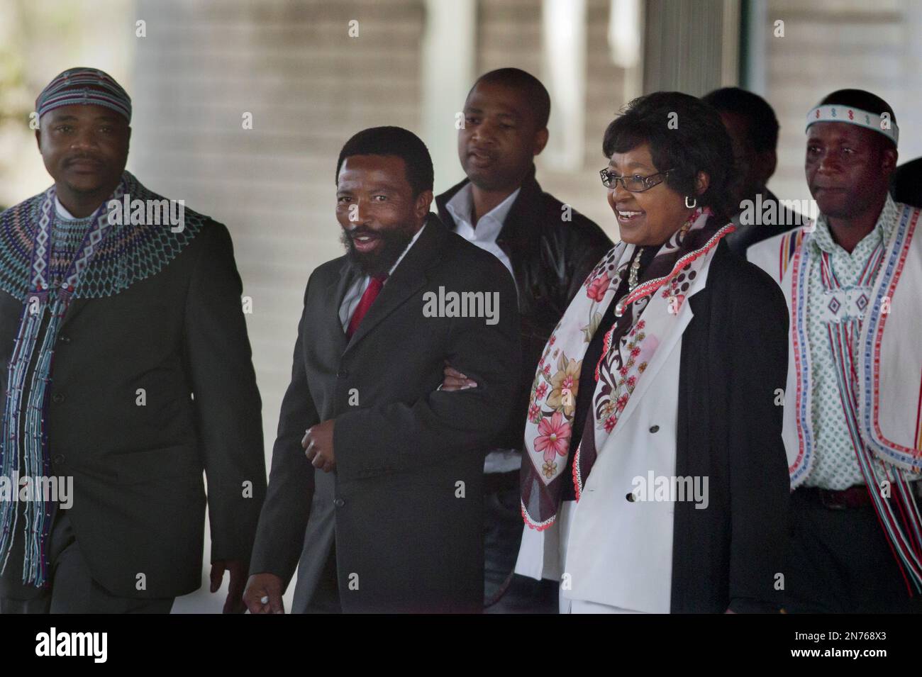 King Buyelekhaya Zwelibanzi Dalindyebo, center-left, the Xhosa king who ...