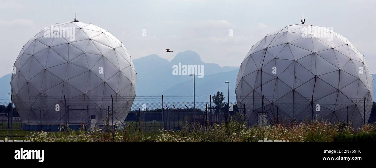 View of the former monitoring base of the U.S. intelligence ...