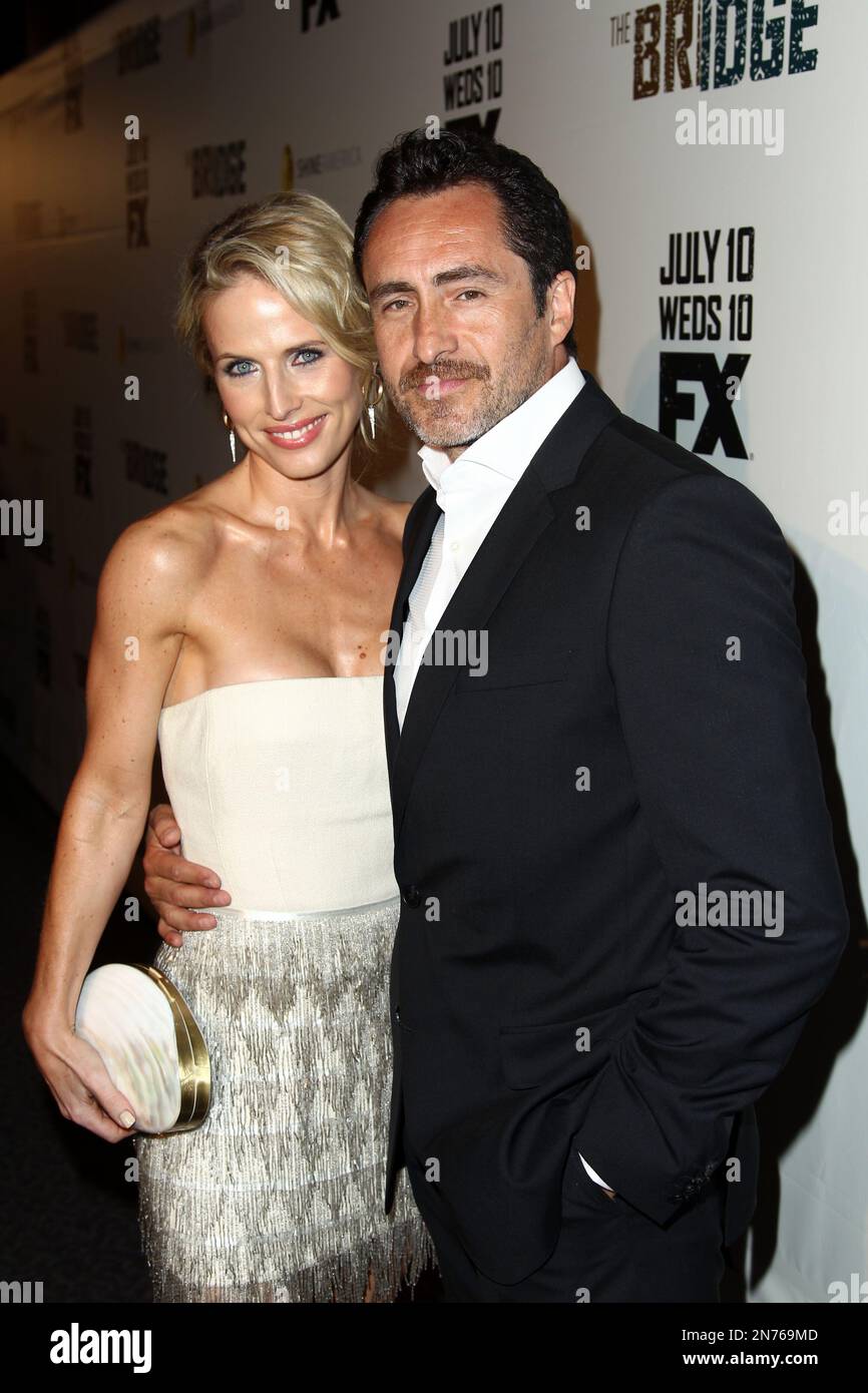 Demian Bichir, right, and Stefanie Sherk arrive at the premiere ...