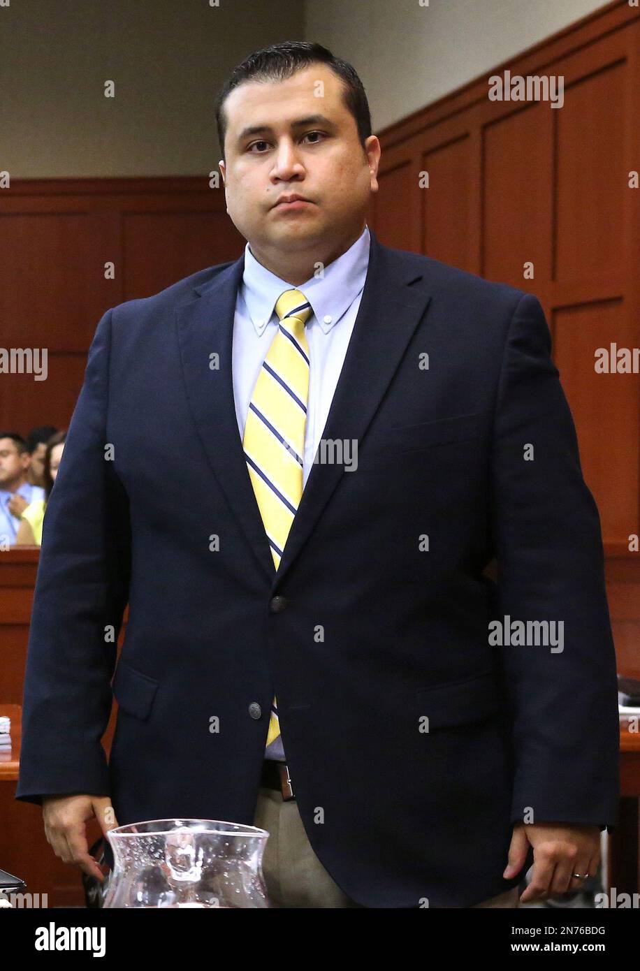 George Zimmerman Stands As The Jury Enters The Courtroom At His Trial