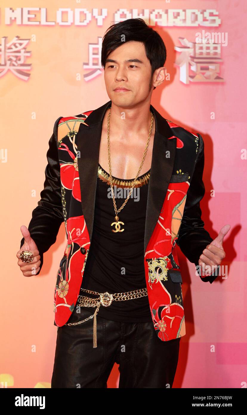 Taiwanese singer Jay Chou arrives for the 24th Golden Melody Awards in ...
