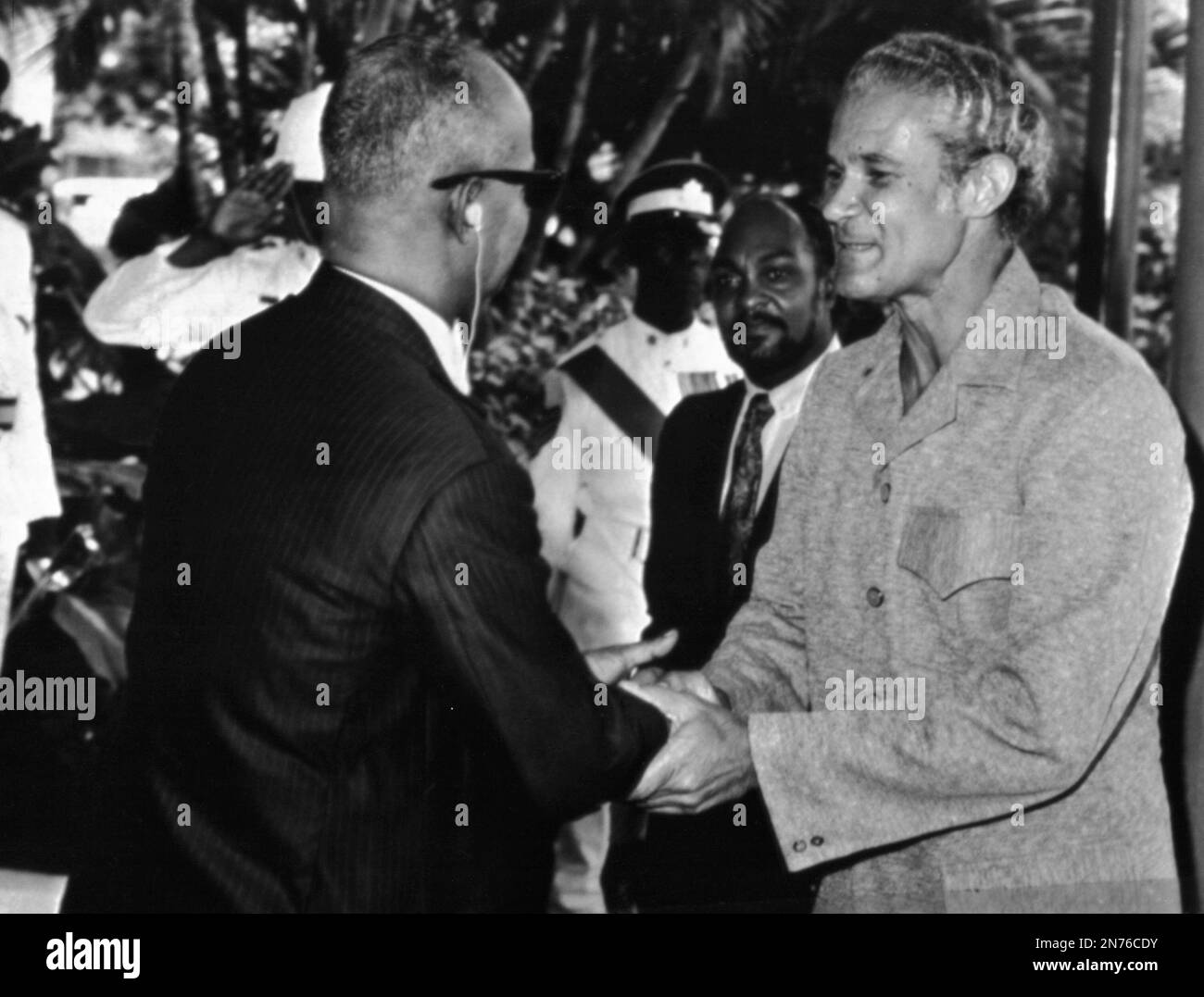 Doctor Eric Williams, Prime Minister of Trinidad and Tobago, left ...