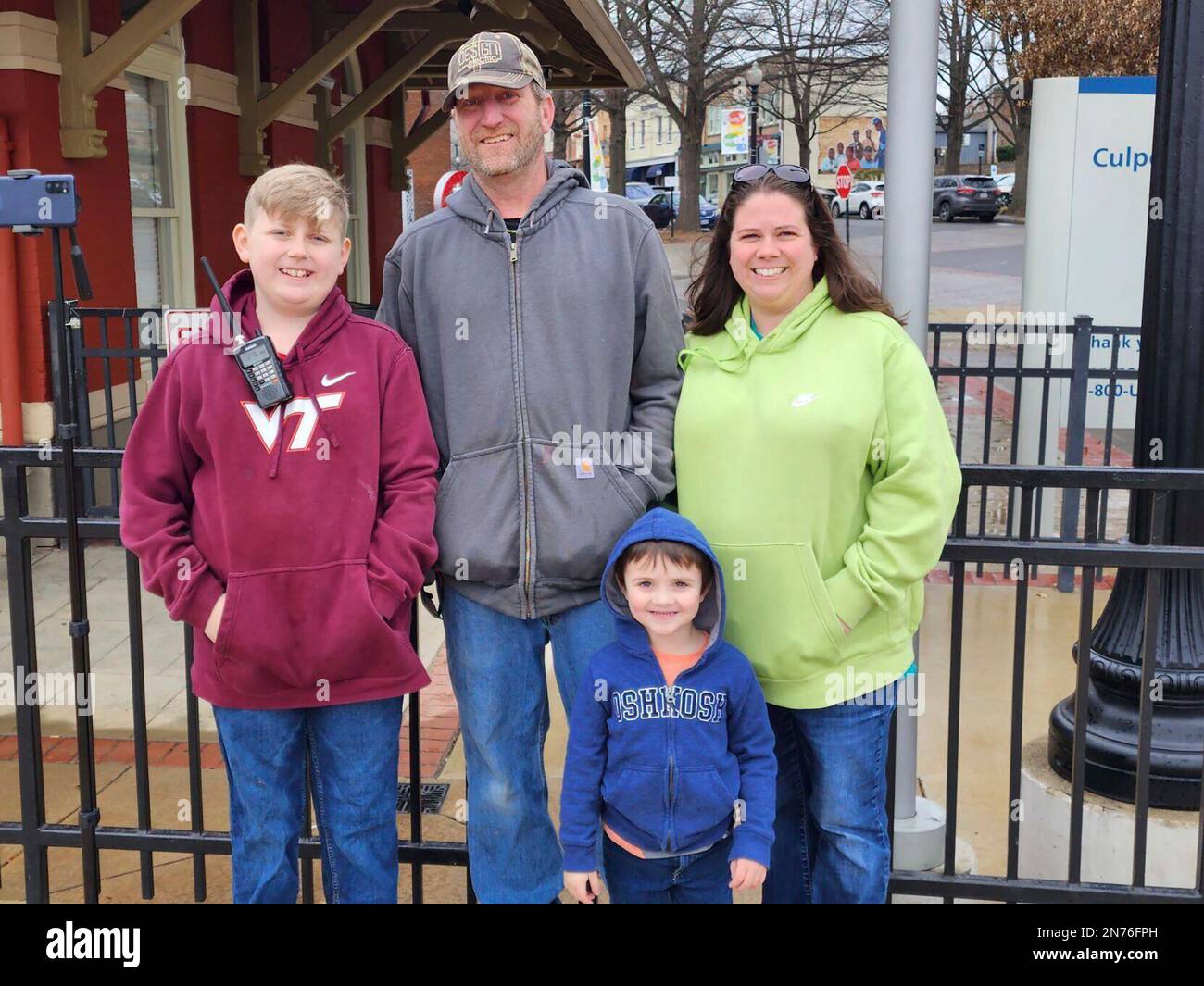 Kaleb Myers, left, poses with his father, Eric Myers, mother Laura ...