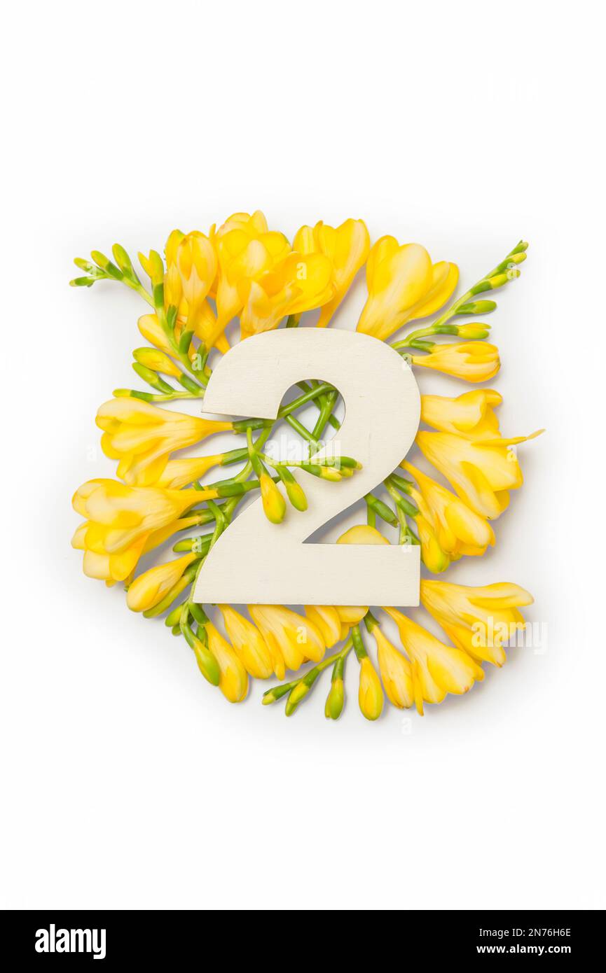 2 birthday greeting number hi-res stock photography and images - Alamy