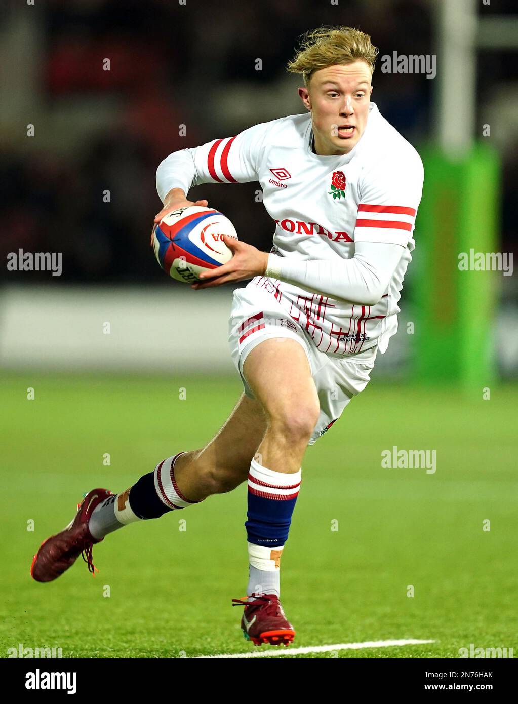 England's Sam Harris in action during the Six Nations Under 20s ...