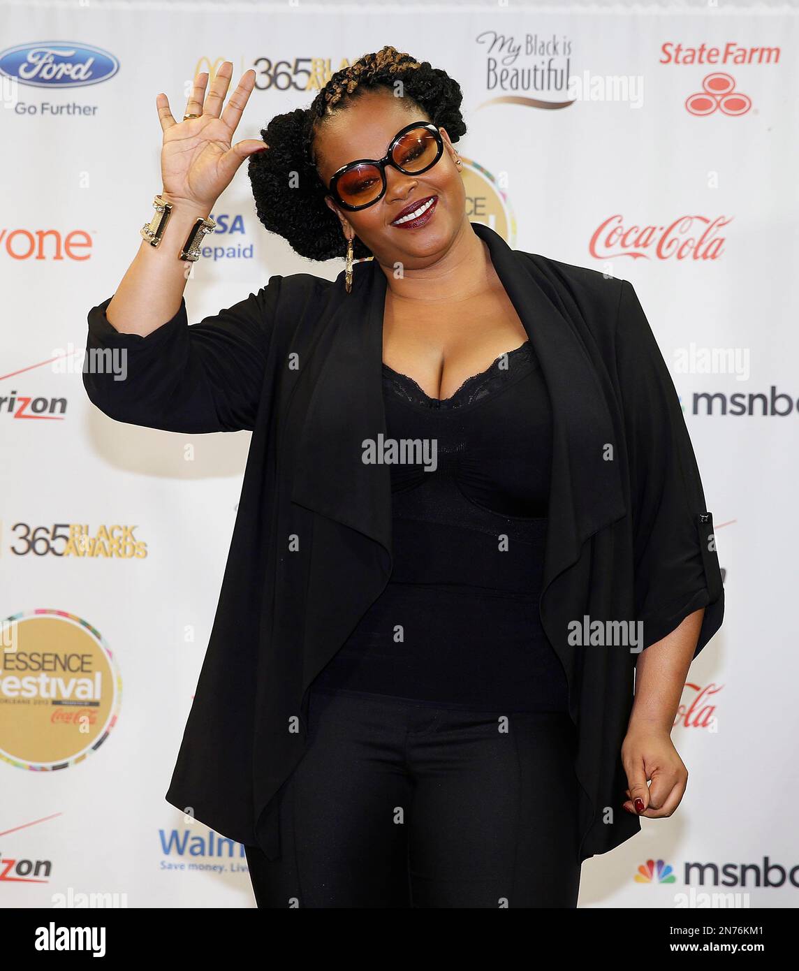 Singer Jill Scott poses for a photo in the pressroom at the Essence ...