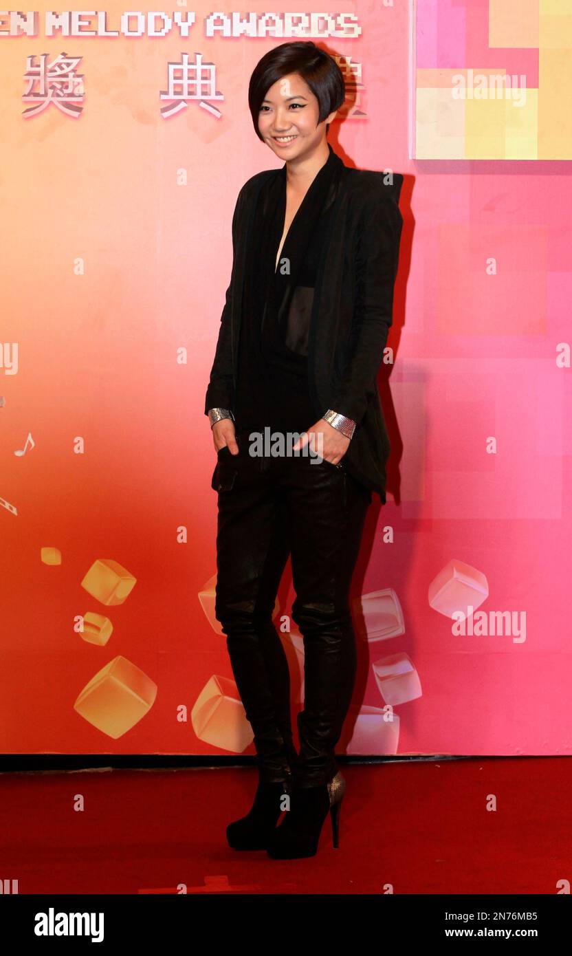 Hong Kong singer Ellen Loo arrives for the 24th Golden Melody Awards in ...