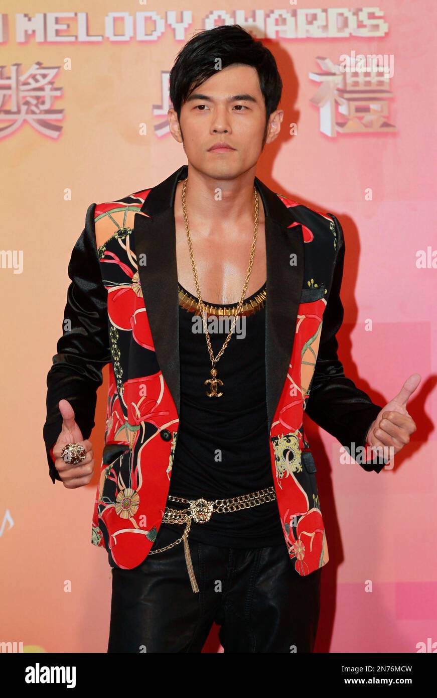 Taiwanese singer Jay Chou arrives for the 24th Golden Melody Awards in ...