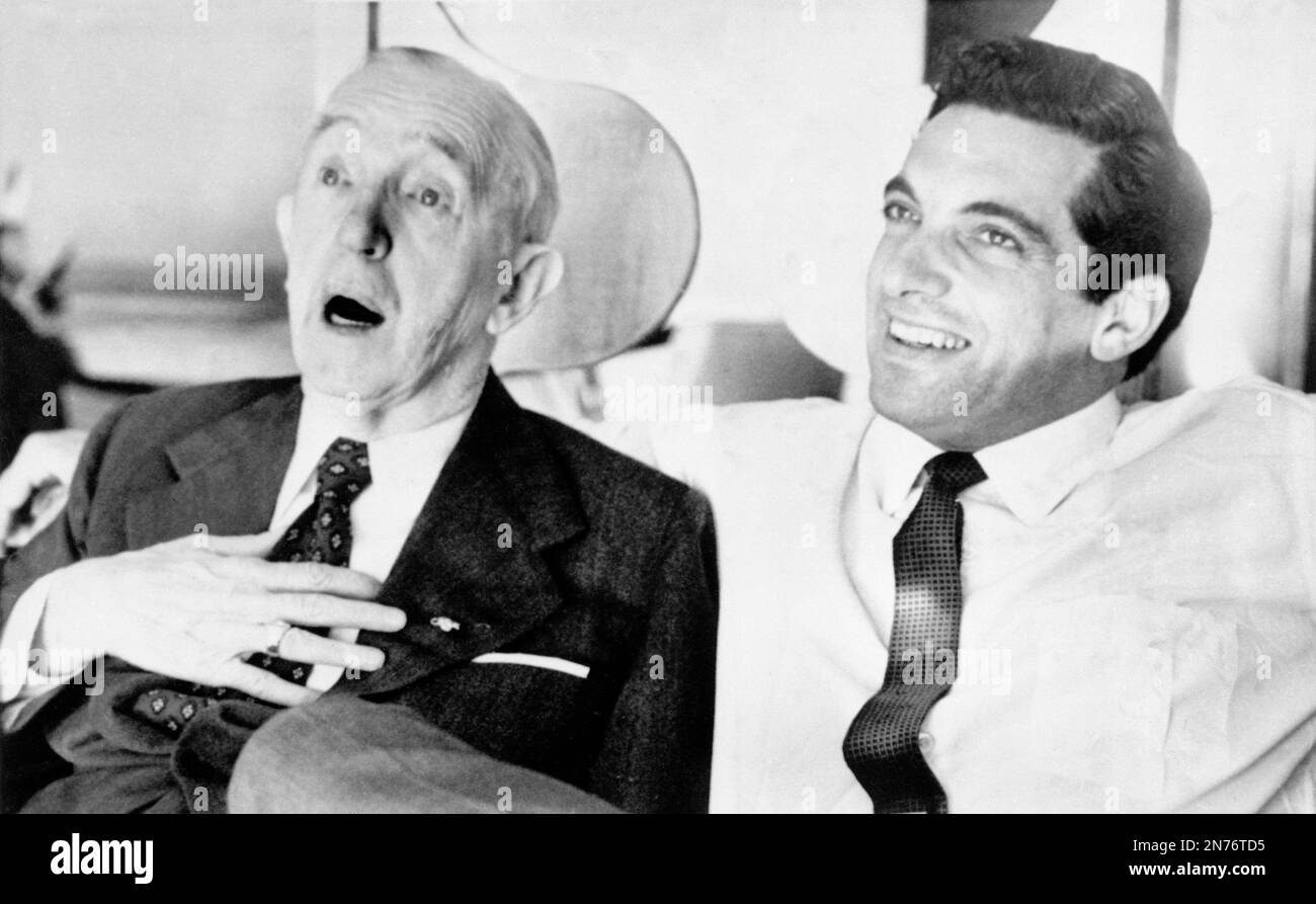 Stan Laurel, left, of the famous comedy team of Laurel and Hardy, poses ...