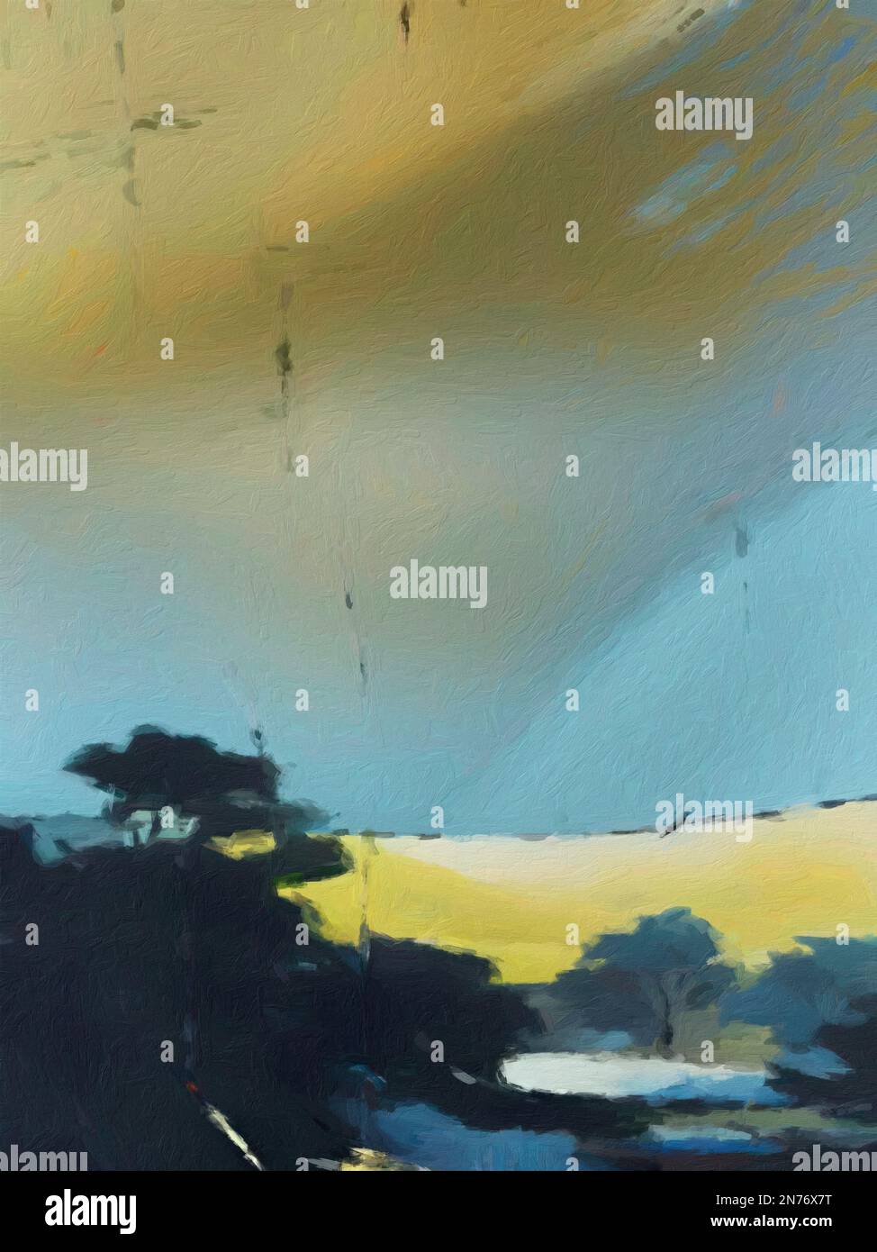 Brushstroke landscape hi-res stock photography and images - Alamy