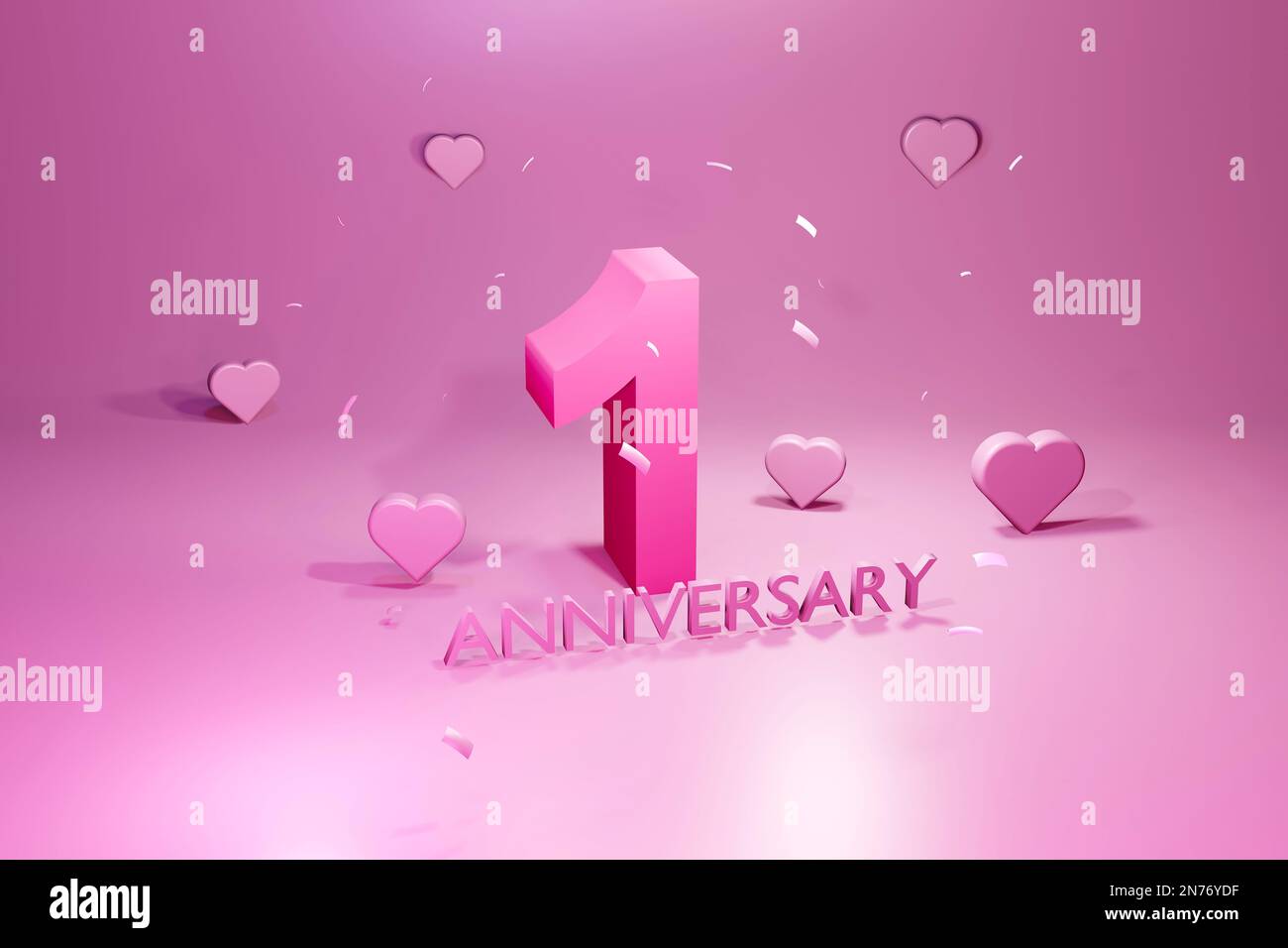 Anniversary celebration numbers pastel background 3d render Stock Photo ...