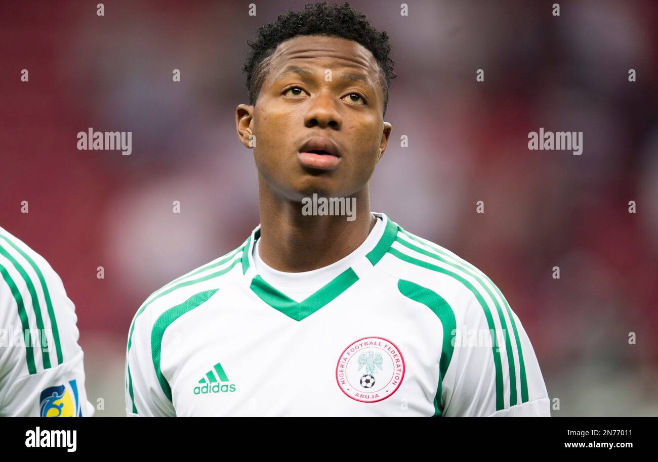 Nigeria's Olaitan Michael poses before the Under-20 World Cup round of ...