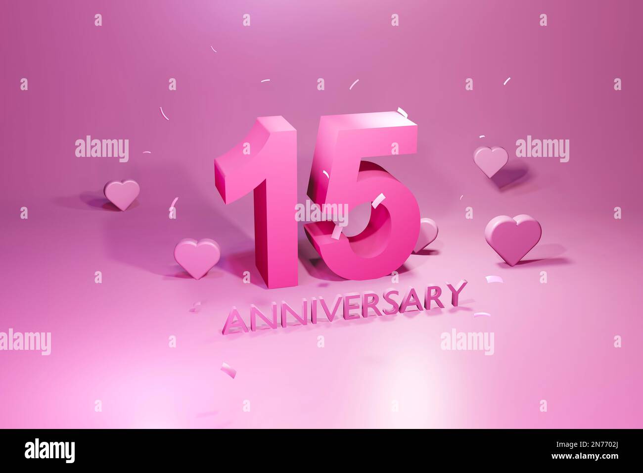 Anniversary celebration numbers pastel background 3d render Stock Photo ...