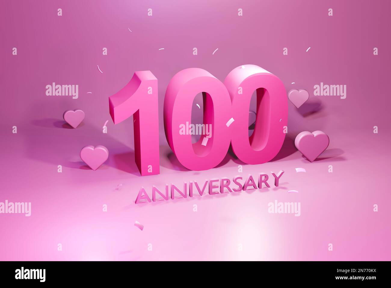 Anniversary celebration numbers pastel background 3d render Stock Photo ...