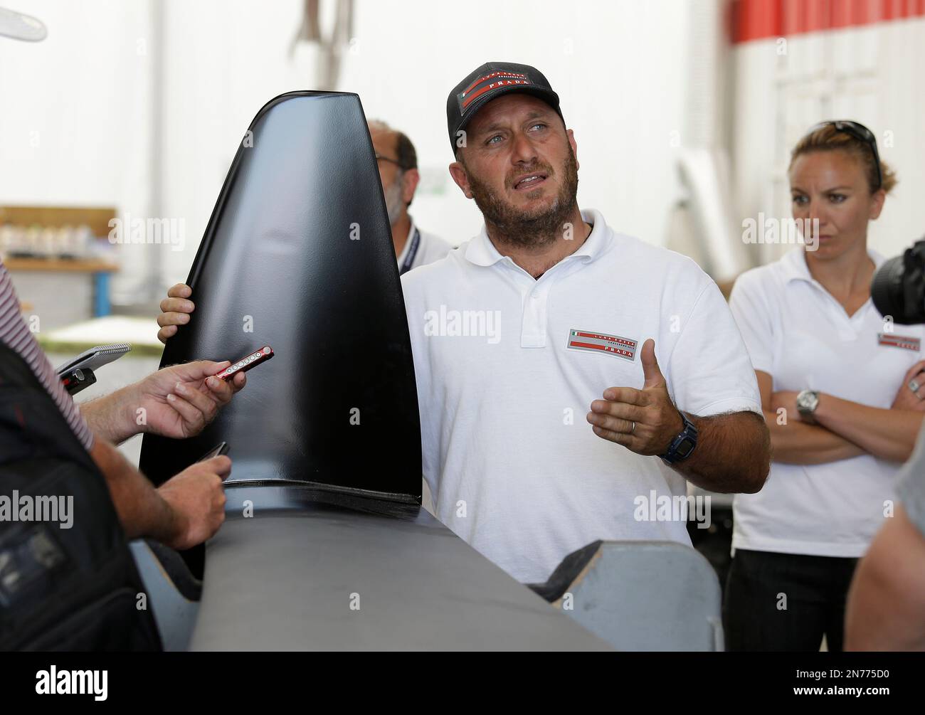 Luna Rossa Challenge skipper Max Sirena shows off the latest rudder ...