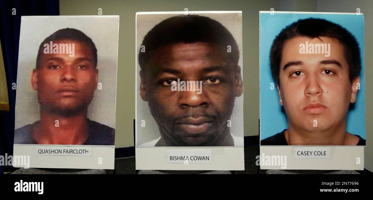 Photographs of, from left, Quashon Faircloth, Bisham Cowan and Casey ...