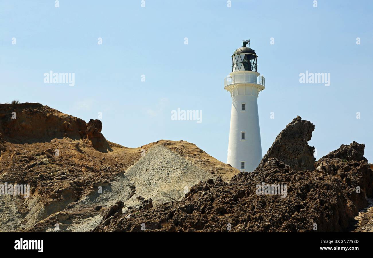 Castlepoint lighthouse - New Zealand Stock Photo - Alamy