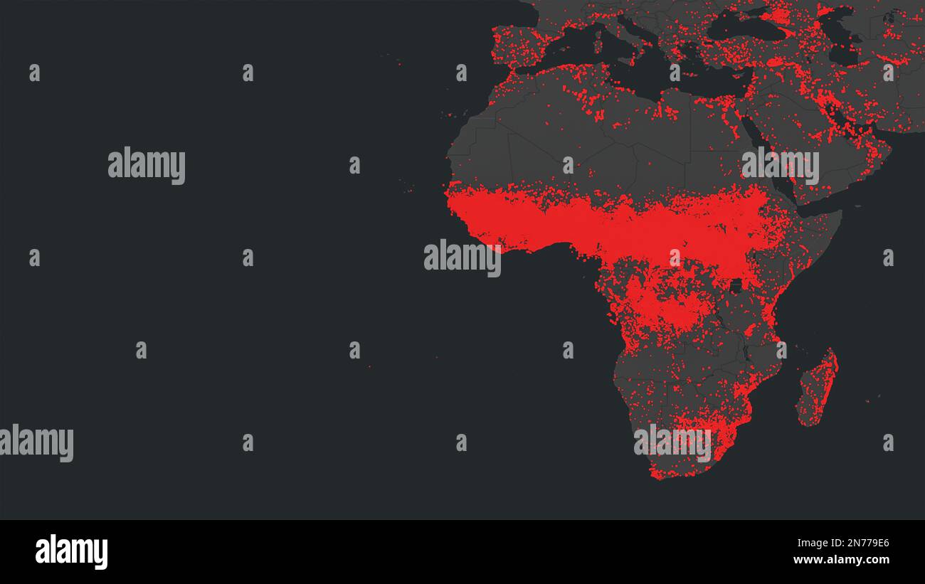Dresden, Germany - February 2, 2023: Map of Africa on NASA FIRMS ...