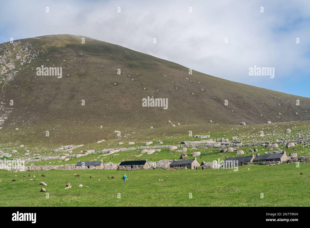 19th century stone cottages, the remains of older blackhouses and ...