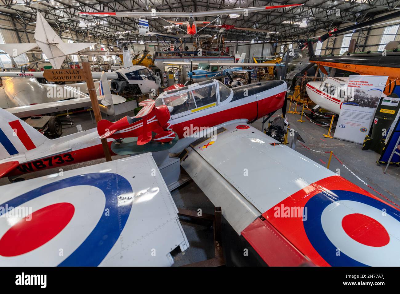 The South Yorkshire Aircraft Museum at RAF Doncaster site Stock Photo ...