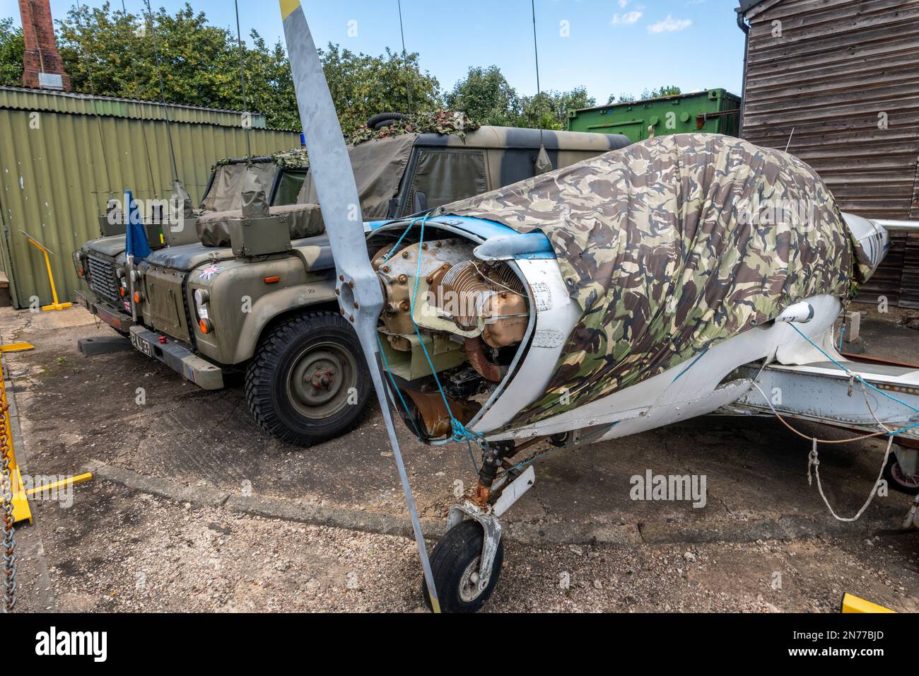 The South Yorkshire Aircraft Museum at RAF Doncaster site Stock Photo ...