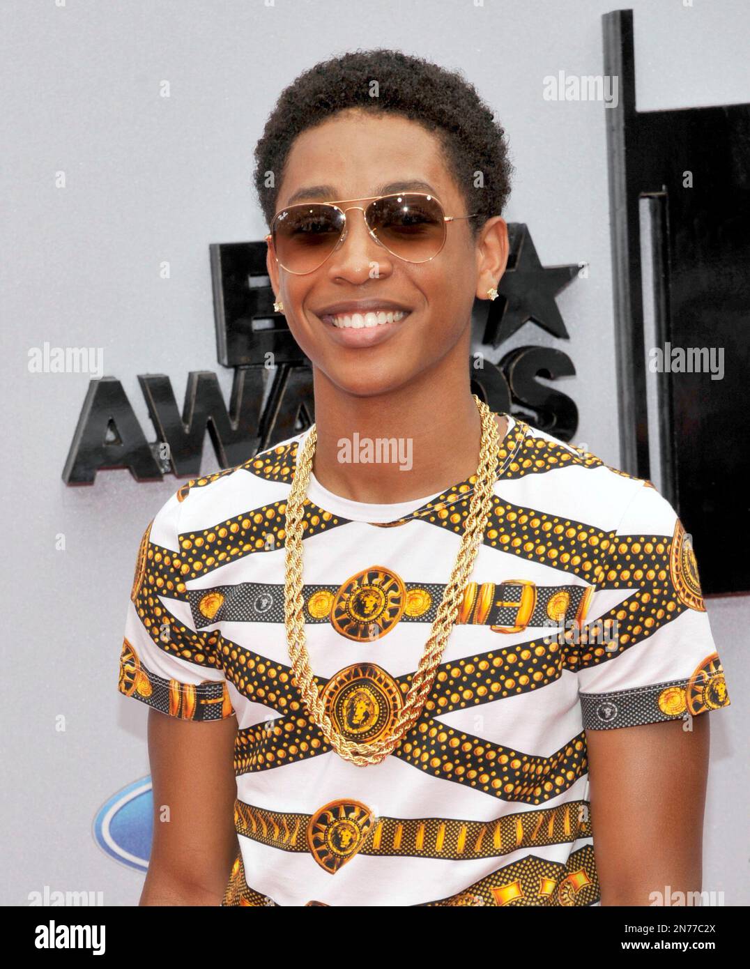 Jacob Latimore arrives at the BET Awards at the Nokia Theatre on Sunday ...