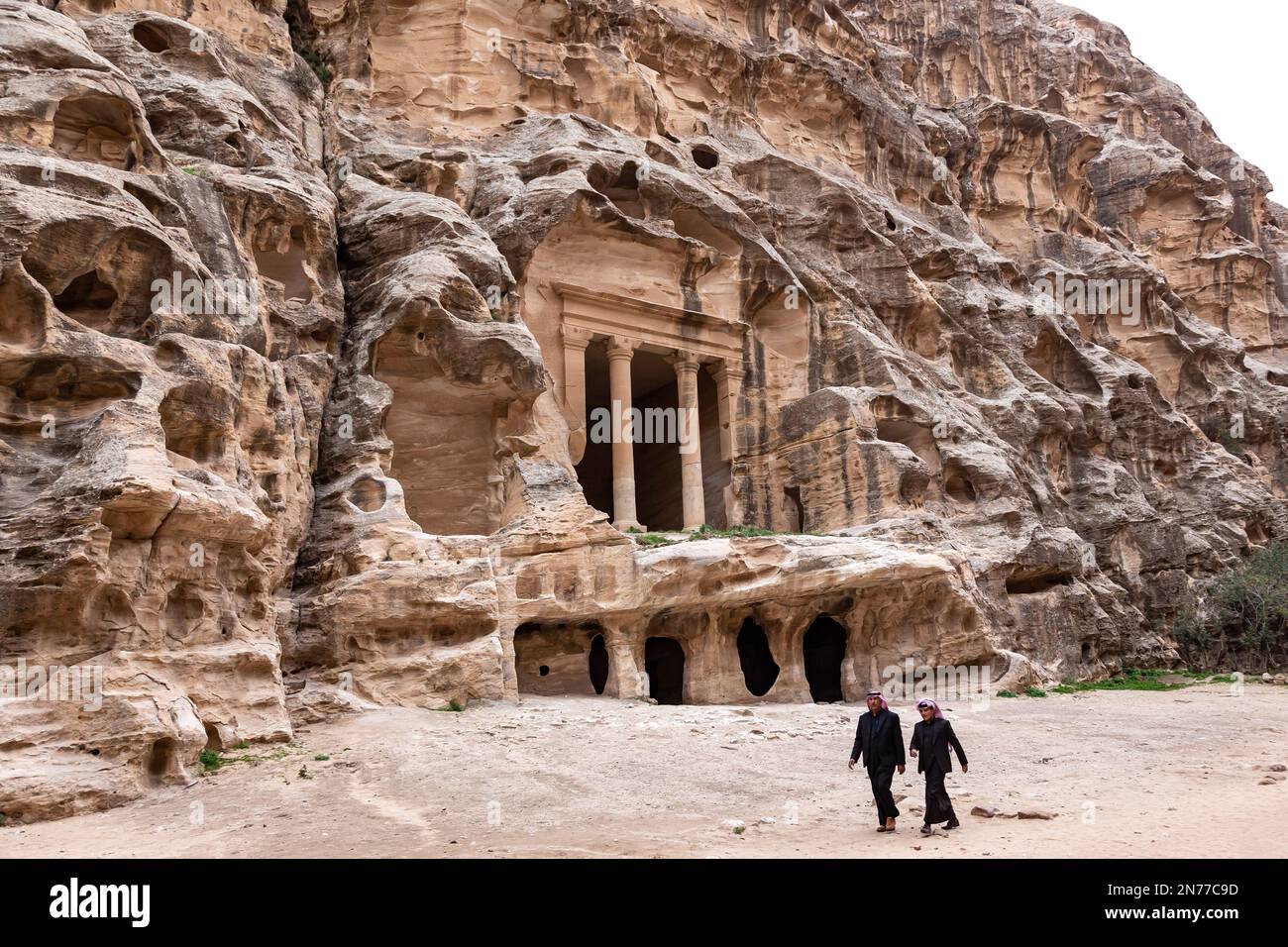 Petra, Jordan. 10th Feb, 2023. Arab tourist walk in Petra, a famous ...