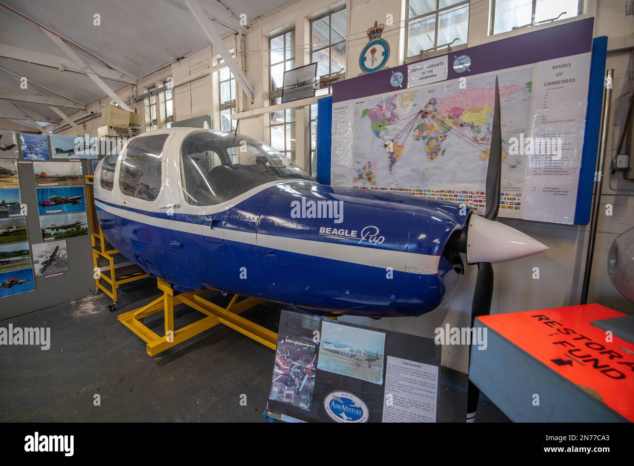 The South Yorkshire Aircraft Museum at RAF Doncaster site Stock Photo ...
