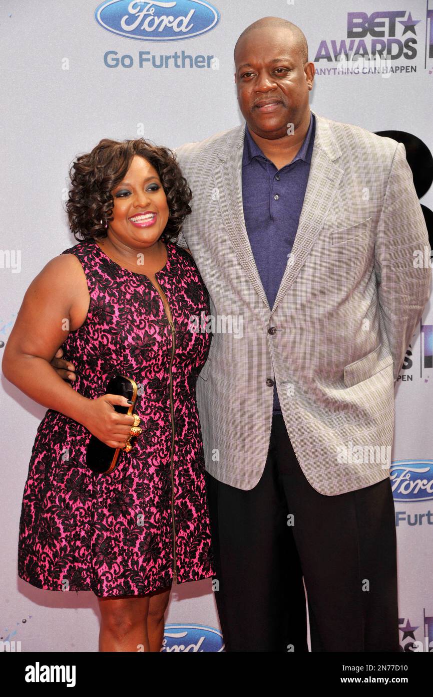 Sherri Shepherd, left, and Lamar Sally arrive at the BET Awards at the ...