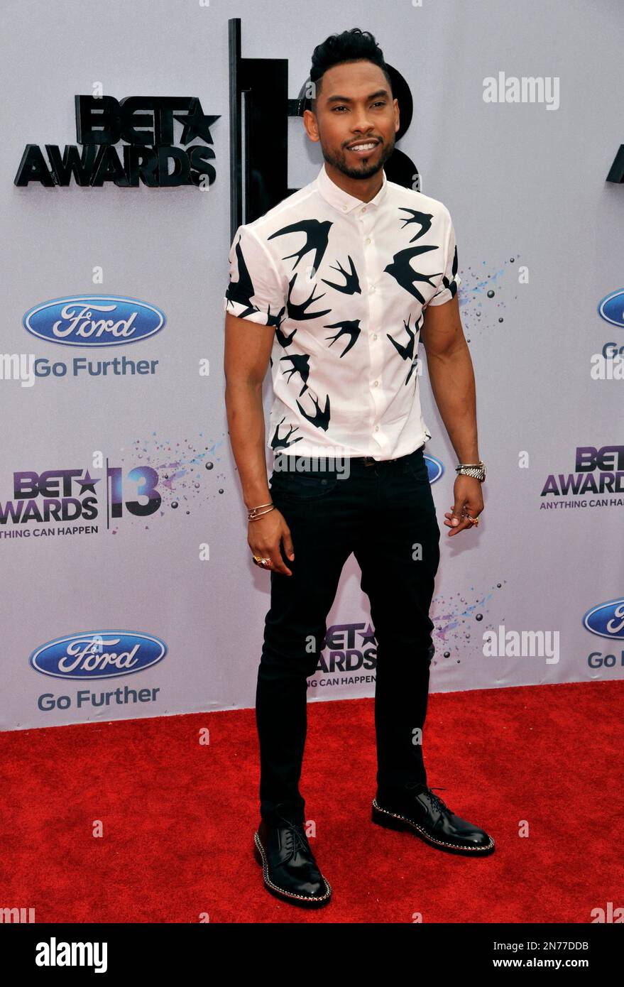 Miguel Jontel Pimentel arrives at the BET Awards at the Nokia Theatre ...