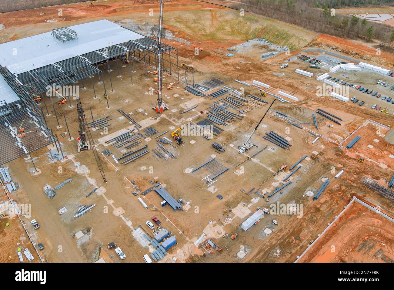 Construction of residential complex involves lot construction equipment ...