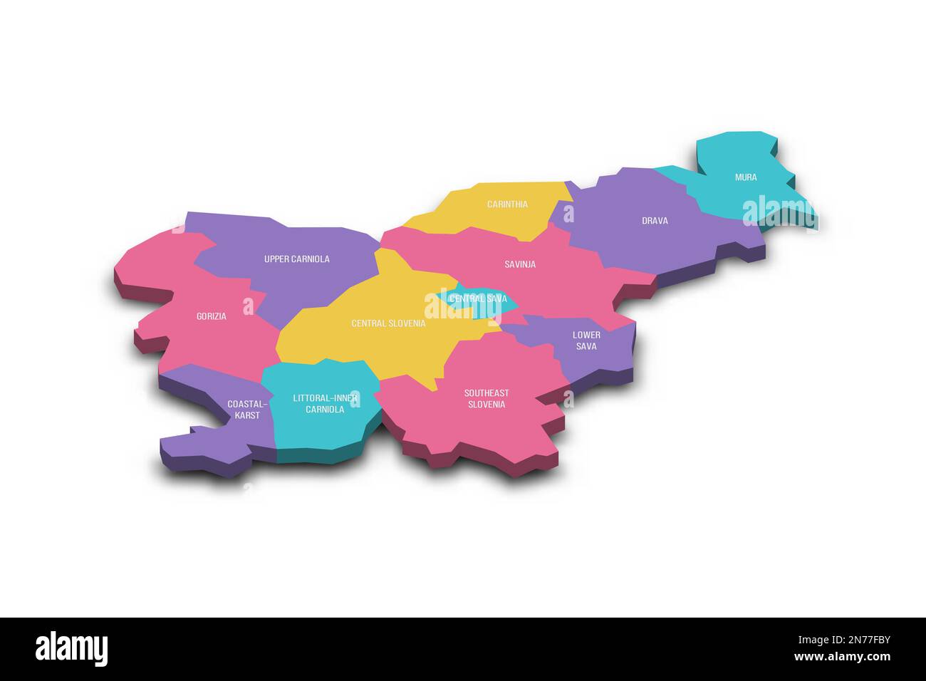 Slovenia political map of administrative divisions - statistical ...