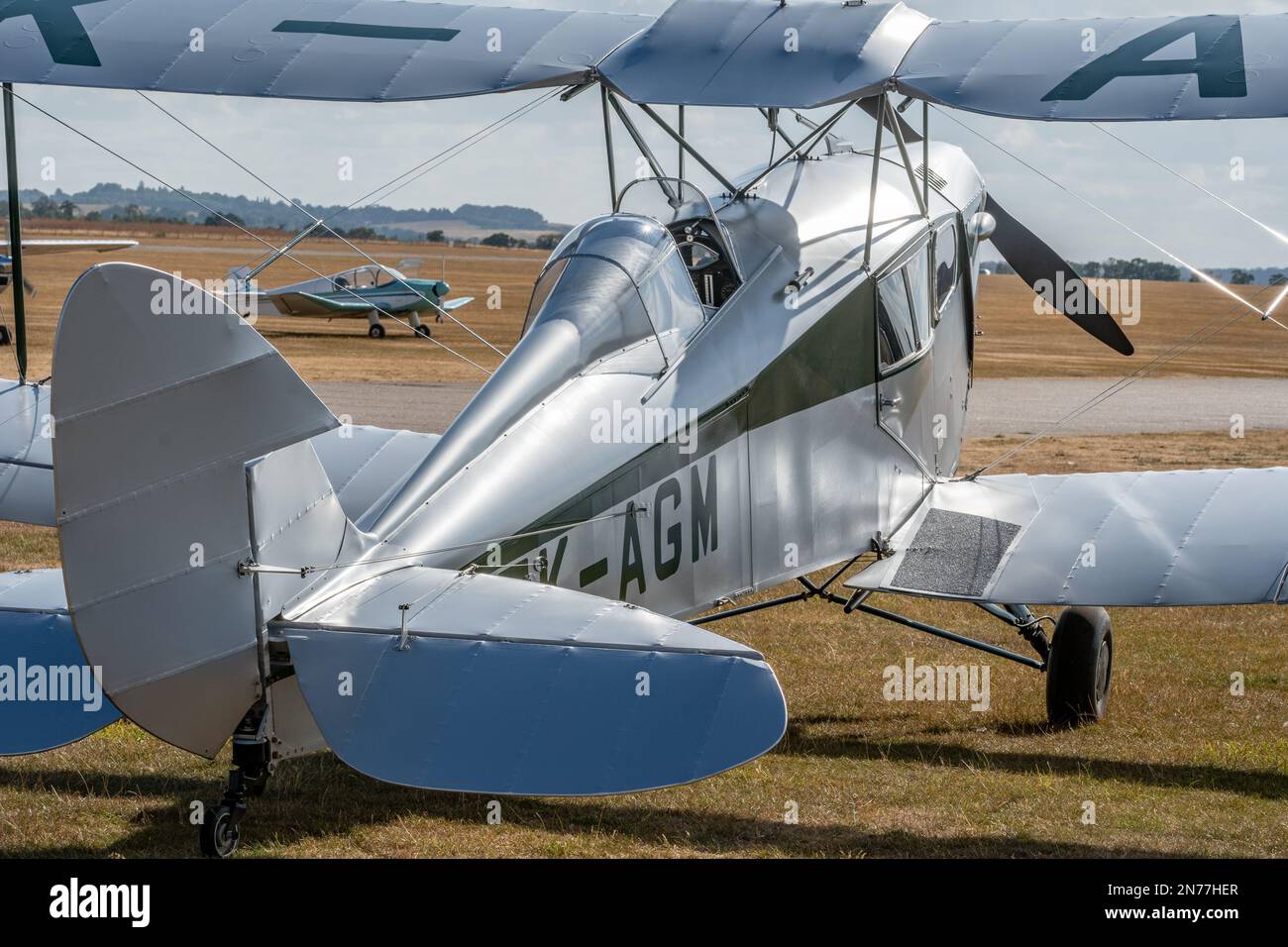 Imperial War Museum Duxford , DH Fox Moth Stock Photo - Alamy