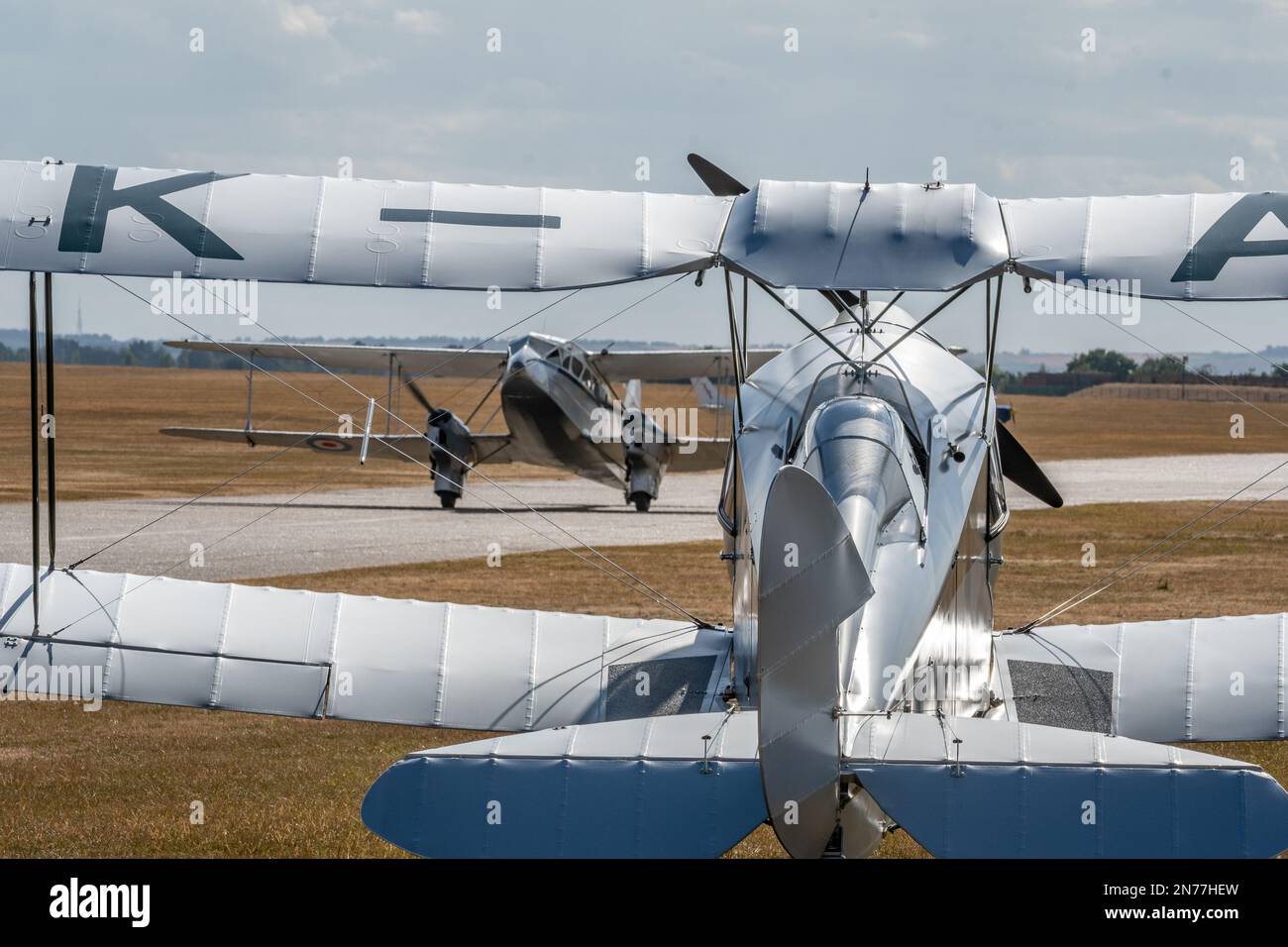 Imperial War Museum Duxford , DH Fox Moth Stock Photo - Alamy