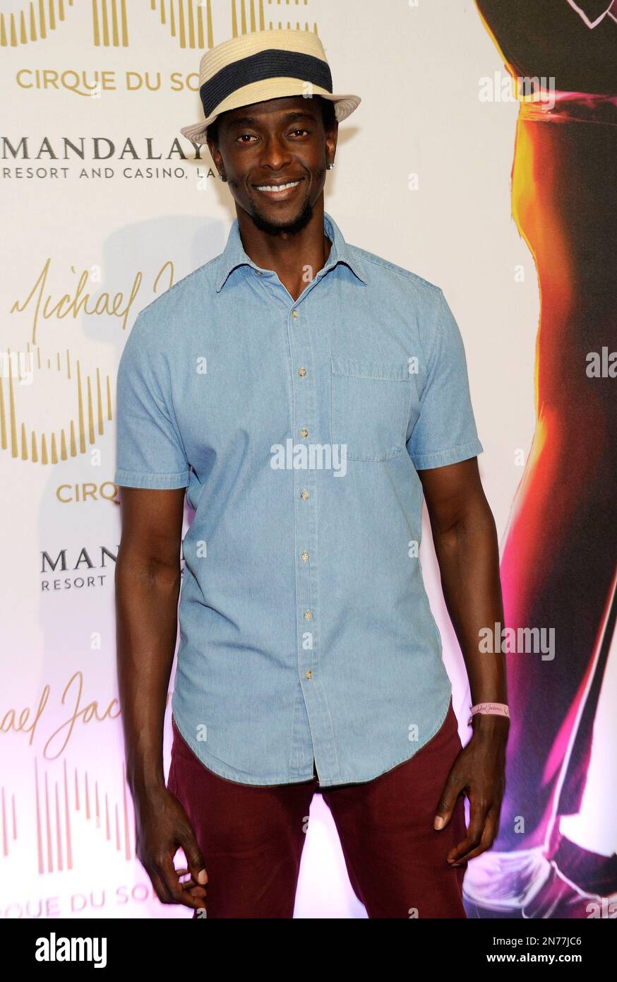 Actor Edi Gathegi arrives at the world premiere of "Michael Jackson ONE ...