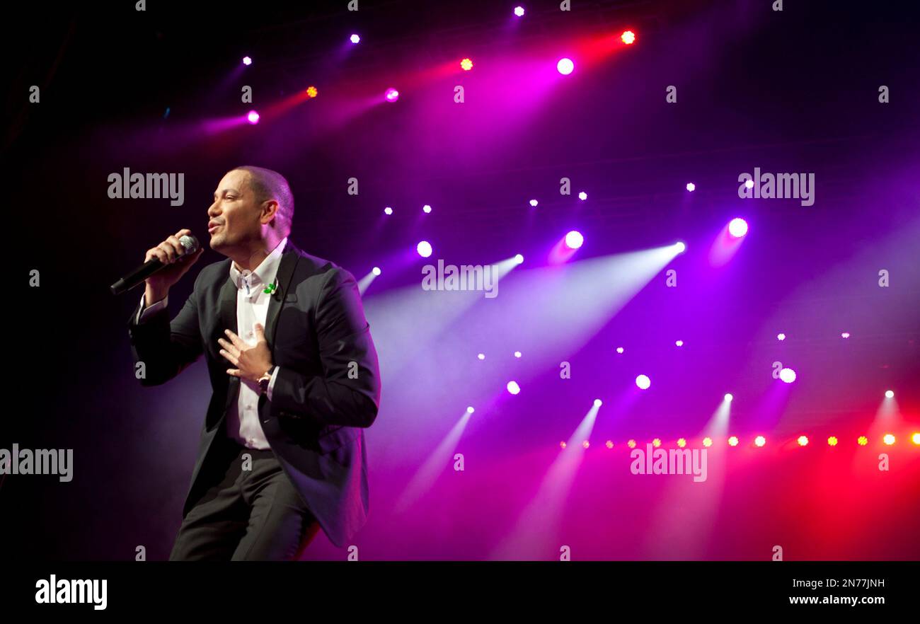 Puerto Rican salsa singer Victor Manuelle performs at Radio City Music ...