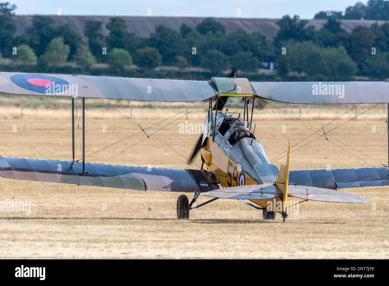 Imperial War Museum Duxford , DH Tiger Moth Stock Photo - Alamy