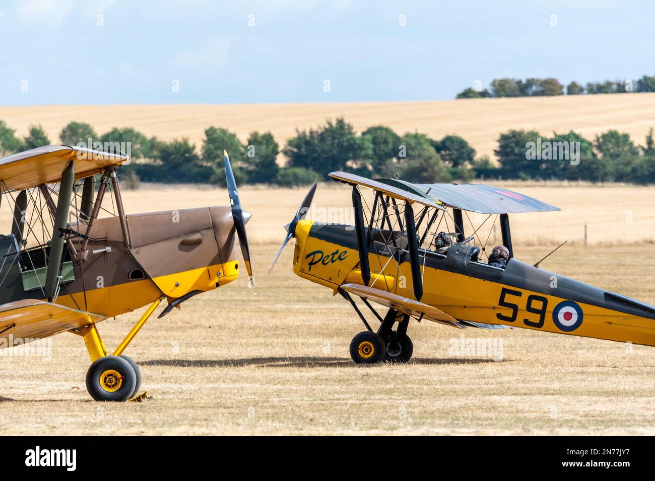 Imperial War Museum Duxford , DH Tiger Moth Stock Photo - Alamy