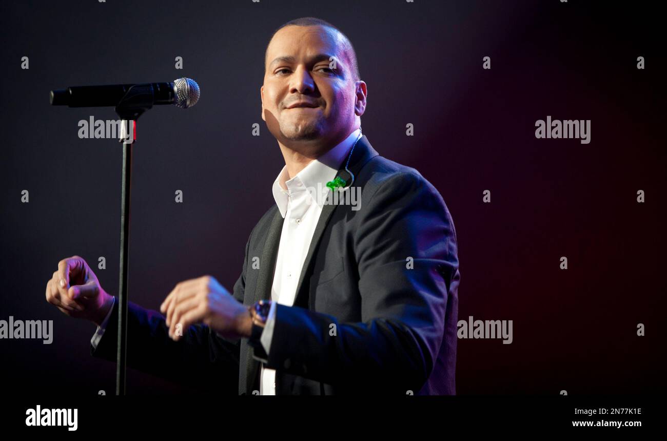 Puerto Rican salsa singer Victor Manuelle performs at Radio City Music ...