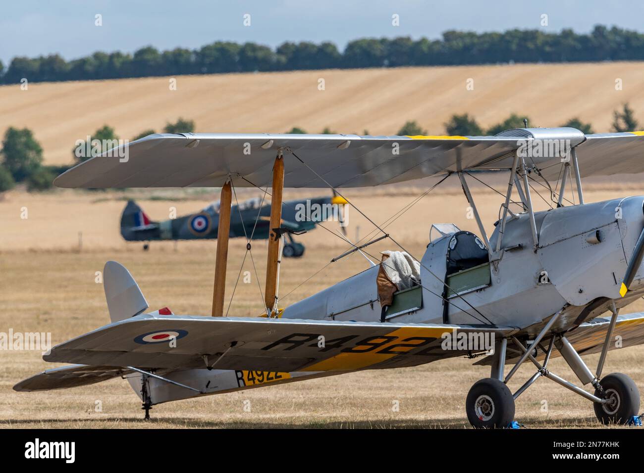 Imperial War Museum Duxford , DH Tiger Moth Stock Photo - Alamy