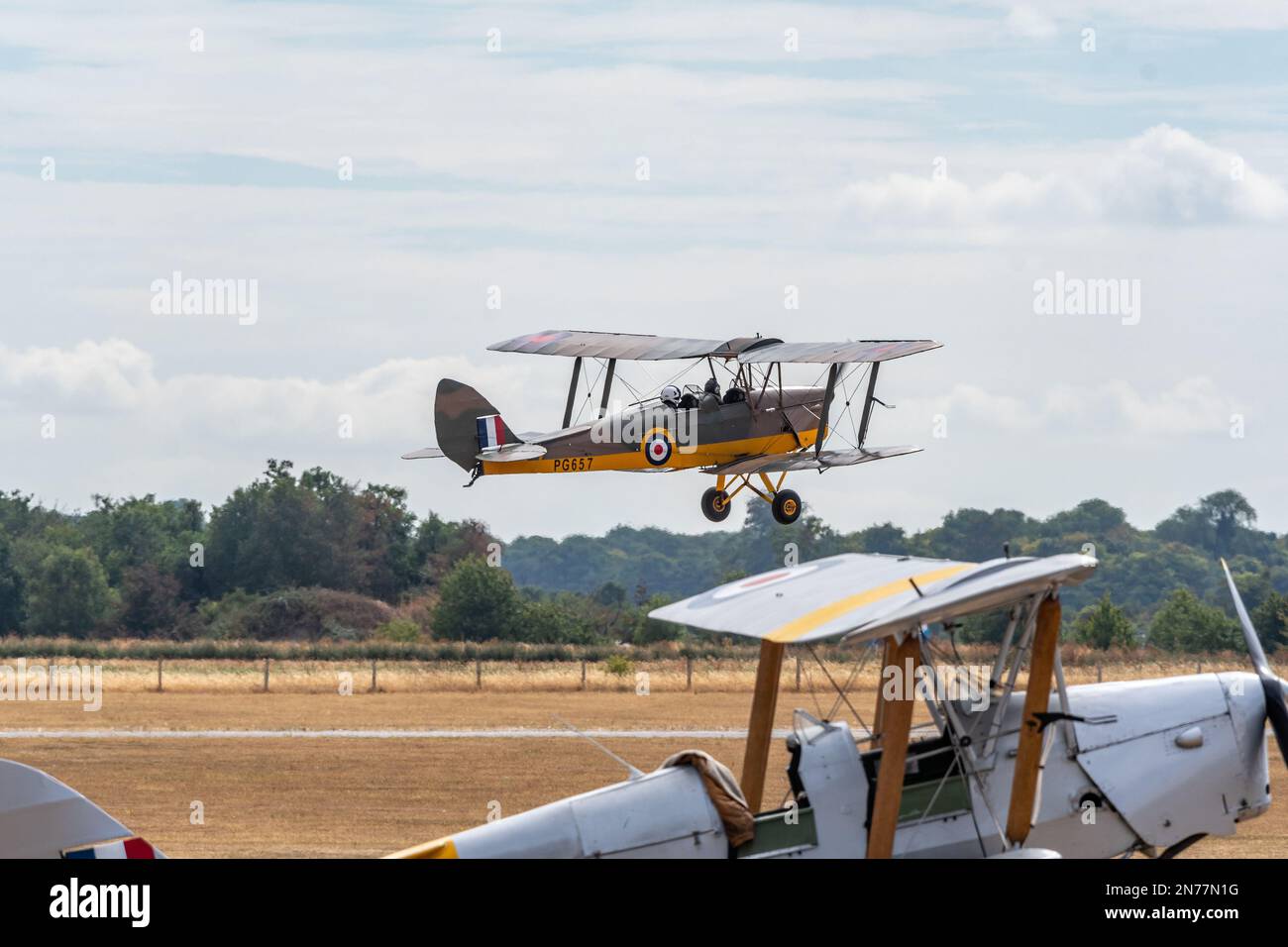 Imperial War Museum Duxford , DH Tiger Moth Stock Photo - Alamy