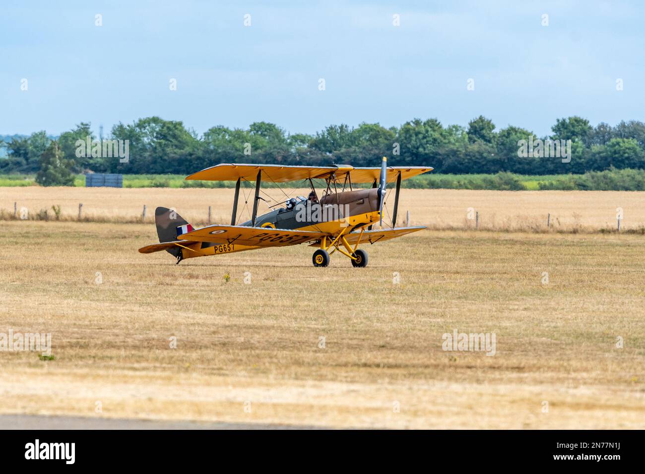 Imperial War Museum Duxford , DH Tiger Moth Stock Photo - Alamy