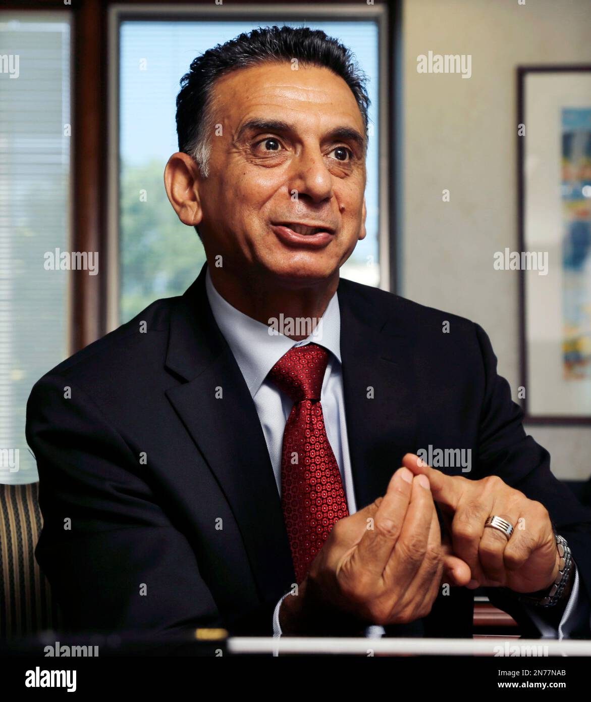In this Tuesday, June 18, 2013 photograph, Rowan University President ...